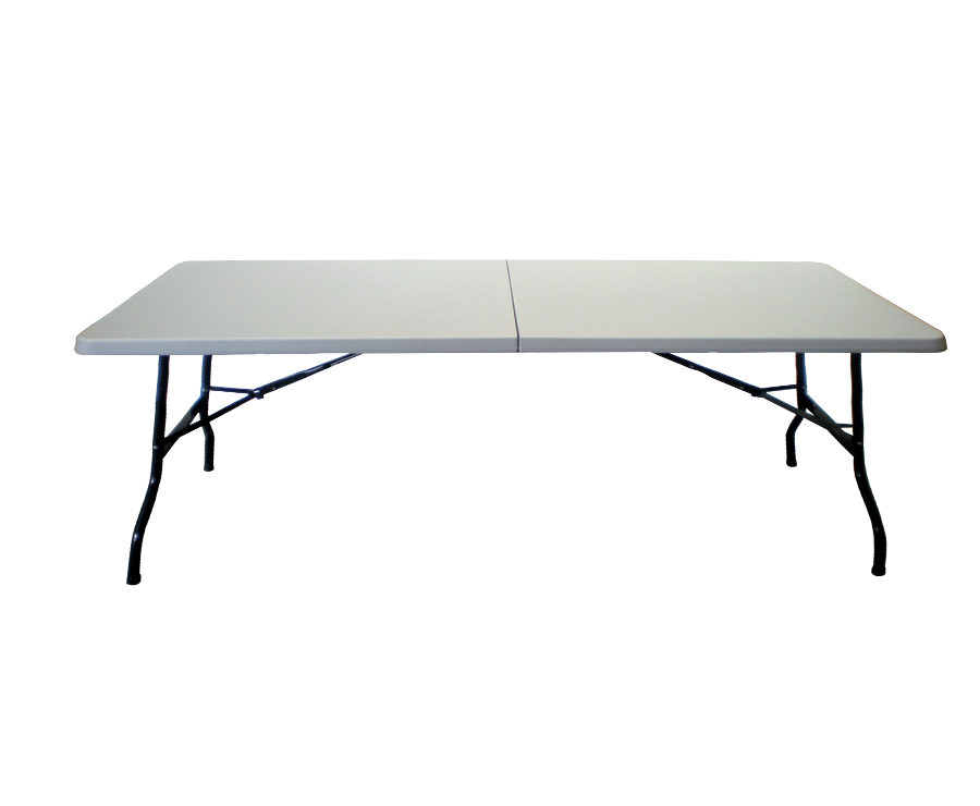 Table pliante 183cm avec plateau pliable en son milieu